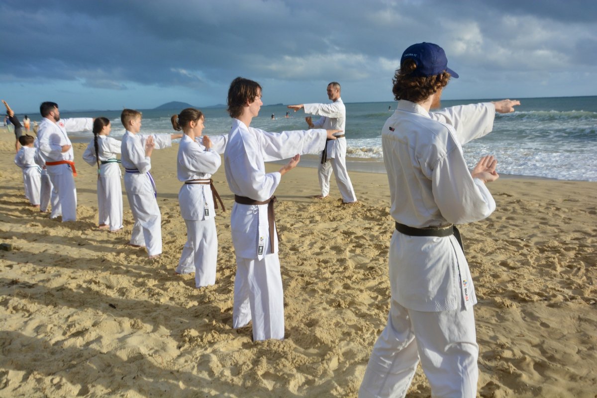 Free Karate Class on The Beach - Sunshine Coast Karate